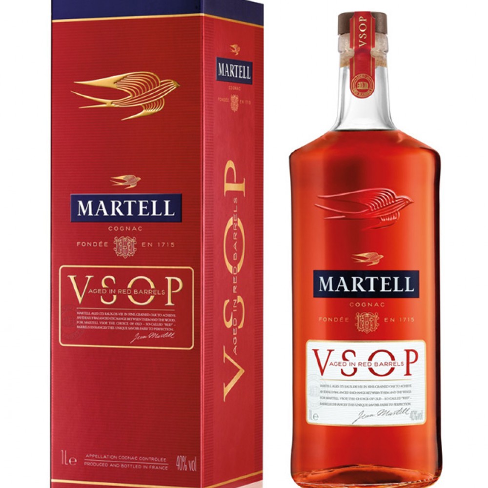 Martell VSOP Aged Red Barrels 1 lít | Rượu Ngoại Giá Sỉ
