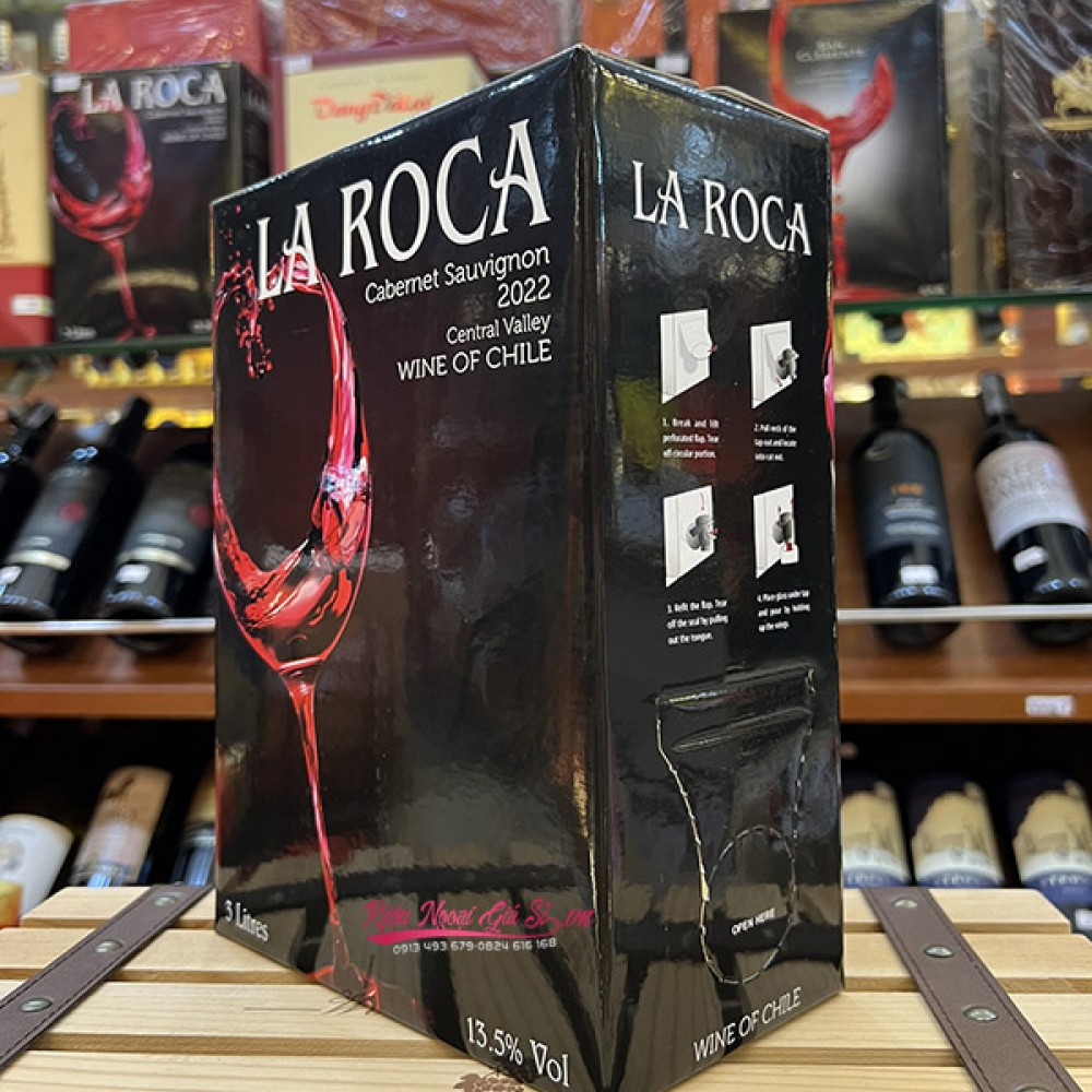 Rượu Vang Bịch Chile La RoCa 3 Lít Chất Lượng