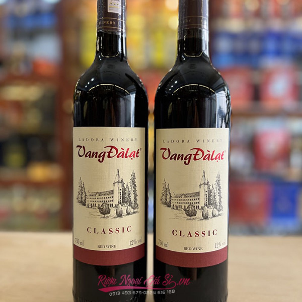 Rượu vang Đà Lạt Classic đỏ 750ml